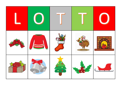 Christmas Colour Lotto Game | Teaching Resources
