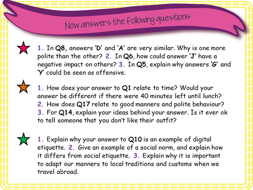 Courtesy and Manners | Teaching Resources