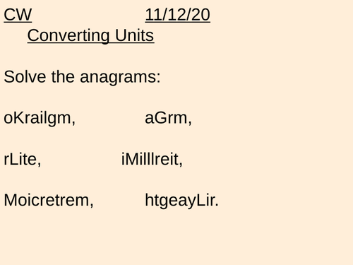 Converting Units | Teaching Resources