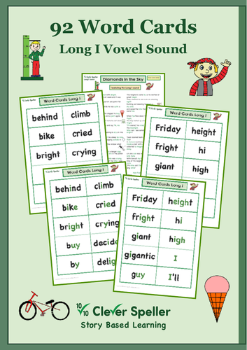 Flash Cards for the Long I Sound in Words | Teaching Resources