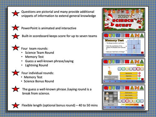 Science Team Quest 1 - Team Building Quiz for KS3 | Teaching Resources