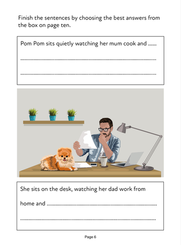 Creative Writing ‘Pom Pom At Home’ (6-9 years) | Teaching Resources