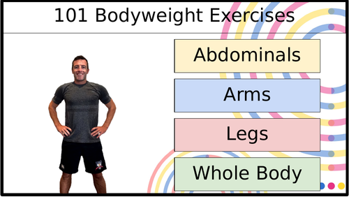101 Bodyweight Exercises - Circuit Training cards - Fitness | Teaching ...