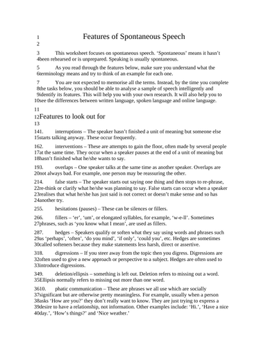 Analysing Spoken Language Resources | Teaching Resources