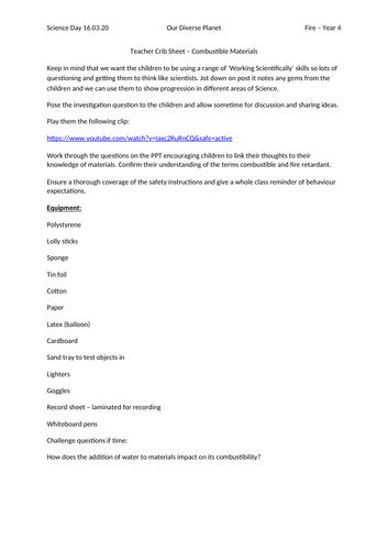 Science day - Planet Earth | Teaching Resources