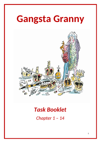 Gangsta Granny Book English Reading X15 Work Tasks Chapters 1 - 14 ...