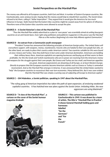 IB History - Cold War - 5. Truman Doctrine & Marshall Plan | Teaching ...