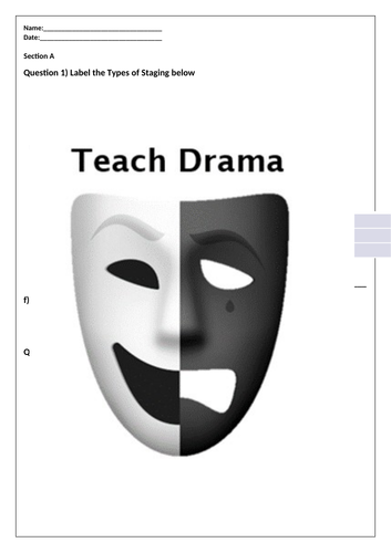 AQA Drama Section A and B (Q1 and 2) | Teaching Resources