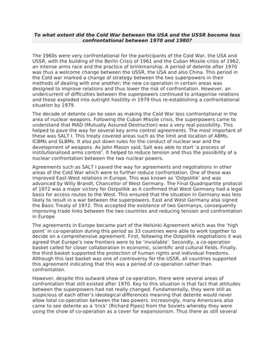 IB History - Cold War - 9. Perspectives | Teaching Resources