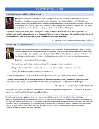 IB History - Cold War - 10. Arms Race | Teaching Resources