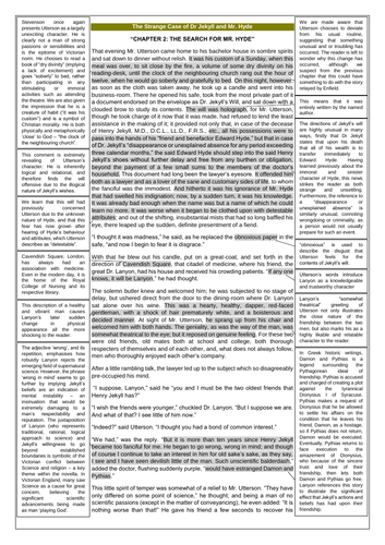 The Strange Case of Dr Jekyll and Mr Hyde Chapter 2 Fully Annotated ...