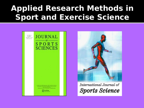 BTEC L3 Sport & Exercise Science: Unit 5 – Applied Research Methods in ...