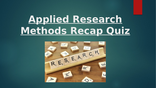 BTEC L3 Sport & Exercise Science: Unit 5 – Applied Research Methods in ...