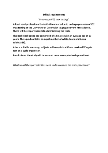 BTEC L3 Sport & Exercise Science: Unit 5 – Applied Research Methods in ...