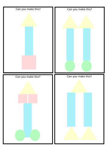 EYFS Shape Cards and Rocket Model Examples - Space | Teaching Resources