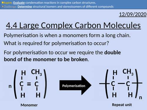 OCR Applied Science: 4.4 Large Complex Carbon Molecules | Teaching ...