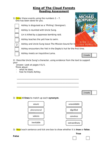 King of the Cloud Forests - Whole Class Reading | Teaching Resources