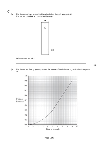 AQA GCSE Physics (9-1) P10.2 Weight and terminal velocity FULL LESSON | Teaching Resources