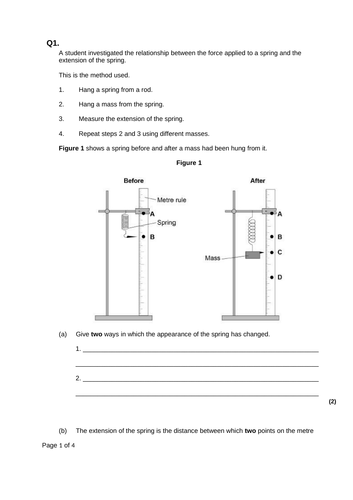 AQA GCSE Physics (9-1) P10.8 Forces and elasticity FULL LESSON ...