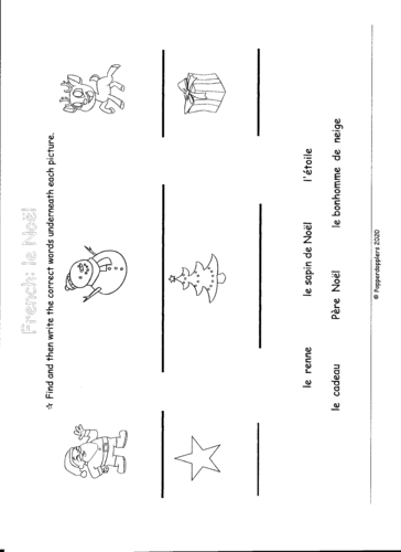 FRENCH - Christmas Find and Write Vocabulary | Teaching Resources
