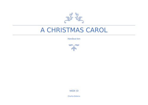 A Christmas Carol - Full scheme of work - 10 PowerPoint lessons plus ...