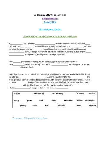 A Christmas Carol - Full scheme of work - 10 PowerPoint lessons plus ...