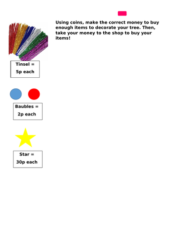 Counting coins - decorating a Christmas tree (Y1/2) | Teaching Resources