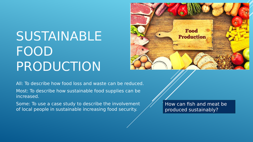 Resource management and food management | Teaching Resources