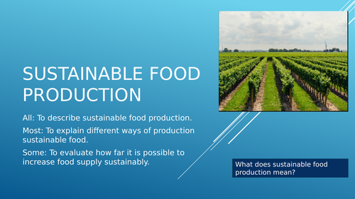 Resource management and food management | Teaching Resources