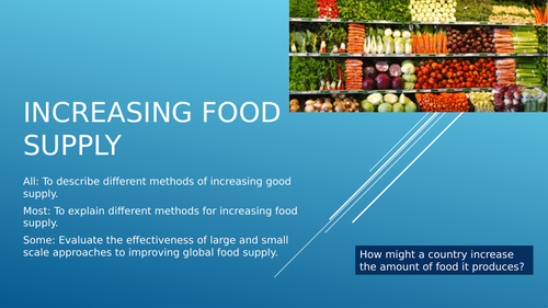 Resource management and food management | Teaching Resources