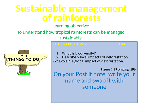 Sustainable management of tropical rainforests | Teaching Resources