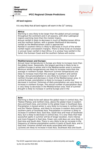 Climate change | Teaching Resources