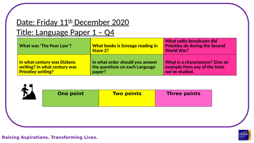 English Language Paper 1 Question 4 - Evaluation | Teaching Resources