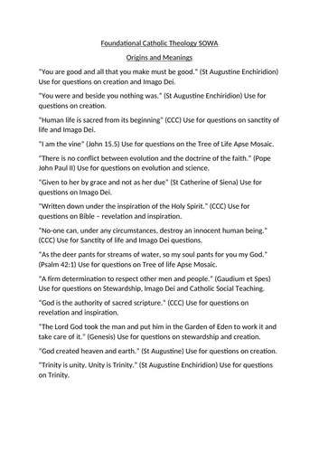 GCSE RE quotes (to fit Eduqas exam board) | Teaching Resources