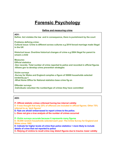 aqa-a-level-psychology-forensic-psychology-essay-plans-teaching-resources