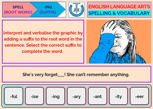 SUFFIXES: 48 BOOM CARDS | Teaching Resources