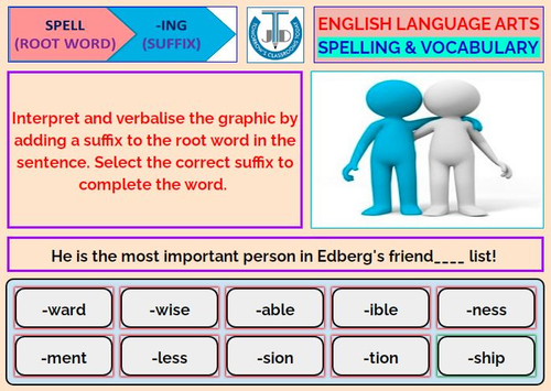 SUFFIXES: 48 BOOM CARDS | Teaching Resources