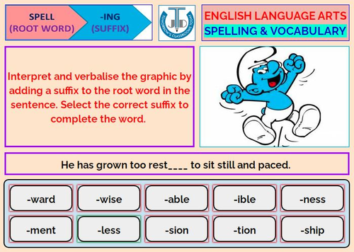 SUFFIXES: 48 BOOM CARDS | Teaching Resources