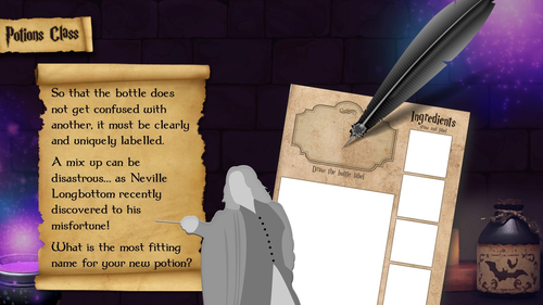 Potions Class Lesson- Designing, Instructions and Explanations ...