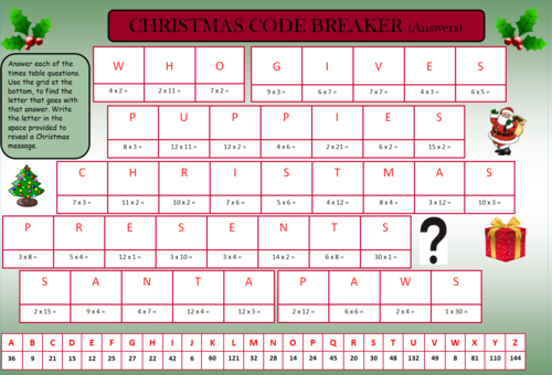 Christmas Time Tables Activities | Teaching Resources