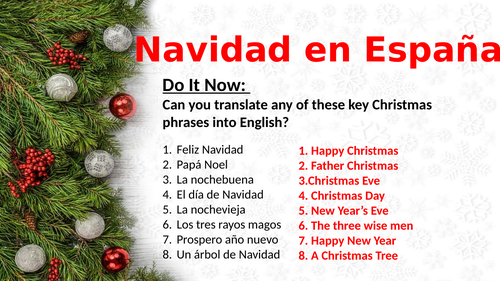 Spanish Christmas Quiz | Teaching Resources