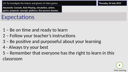 Computing, Digital Media and ICT: Video Game Research Lesson | Teaching ...