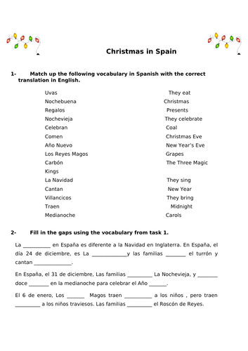 Spanish Christmas lesson | Teaching Resources