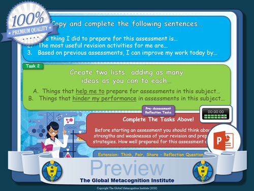 Assessment Wrapper [Metacognition & Self-Regulated Learning] | Teaching ...