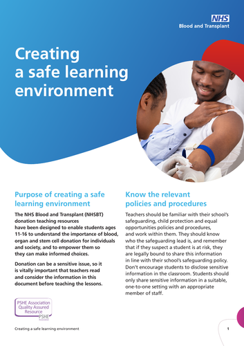 Introduction to donation: KS3 and KS4 assembly | Teaching Resources