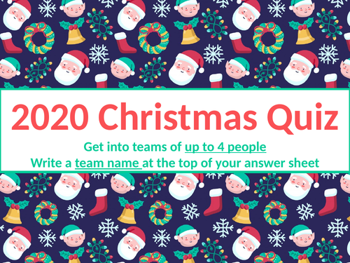 Christmas Quiz 2020 | Teaching Resources