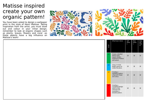 Henri Matisse - Create your own pattern lesson | Teaching Resources