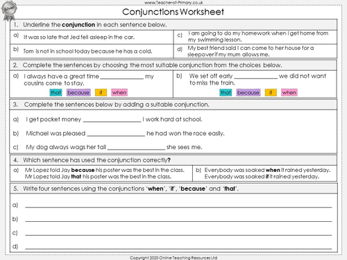 Subordinating Conjunctions - Year 2 | Teaching Resources Subordinating Conjunctions - Year 2 | Teaching Resources