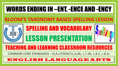 WORDS ENDING IN -ENT -ENCE -ENCY: POWERPOINT PRESENTATION - 21 SLIDES ...