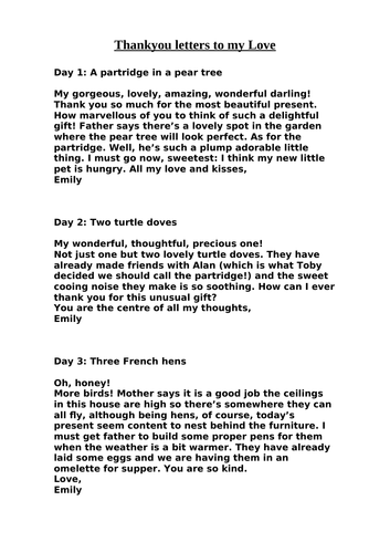 12 Days of Christmas - fun writing task based on the song | Teaching ...